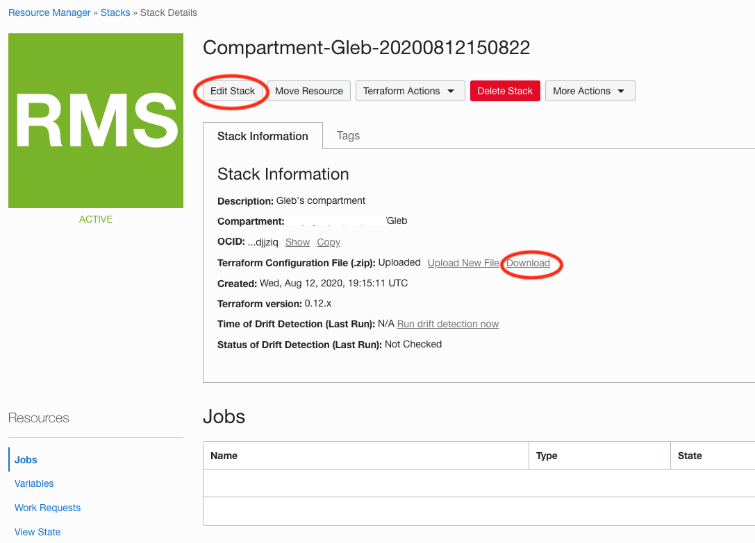 Oracle OCI Resource Manager Discovery. – Running in the clouds